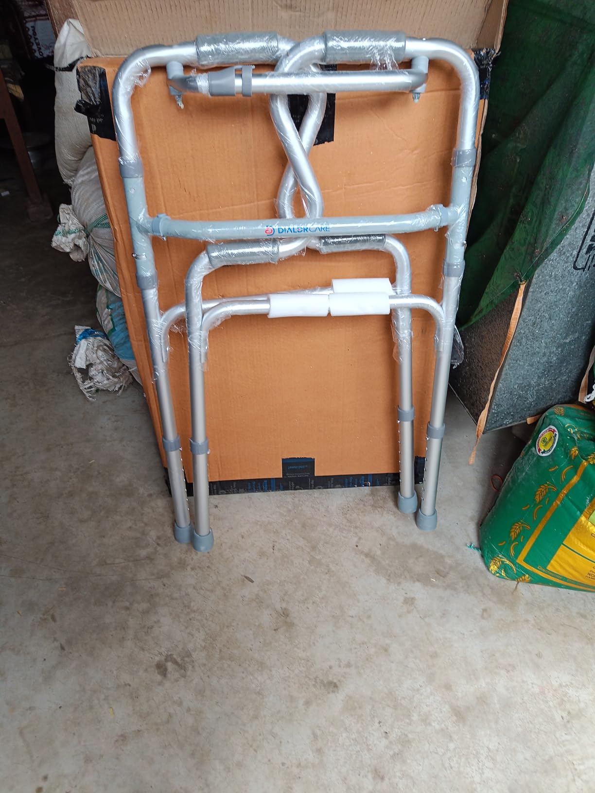 DIALDRCARE Double Handle Aluminum Folding Step-up Walker for Adult ...