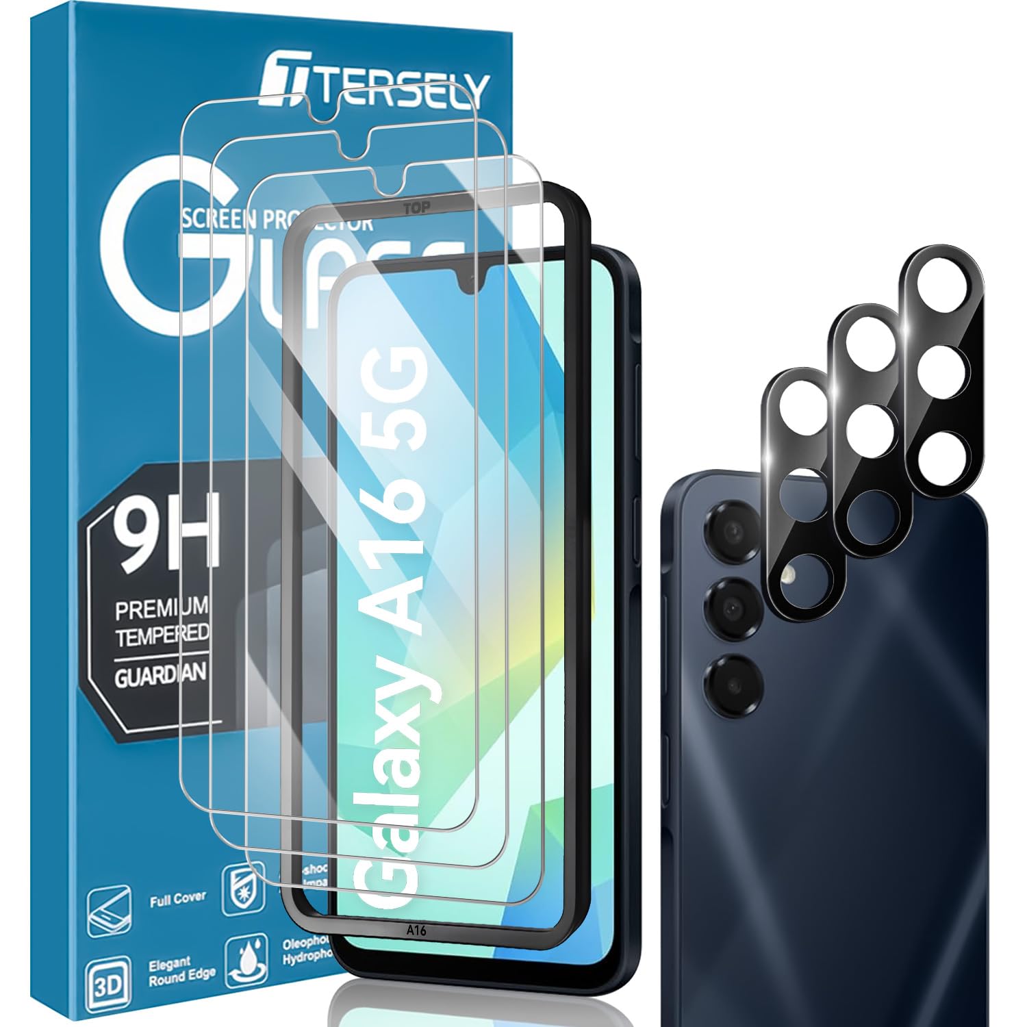 [3+3 Pack] T Tersely 9H Tempered Glass Screen Protector for Samsung ...