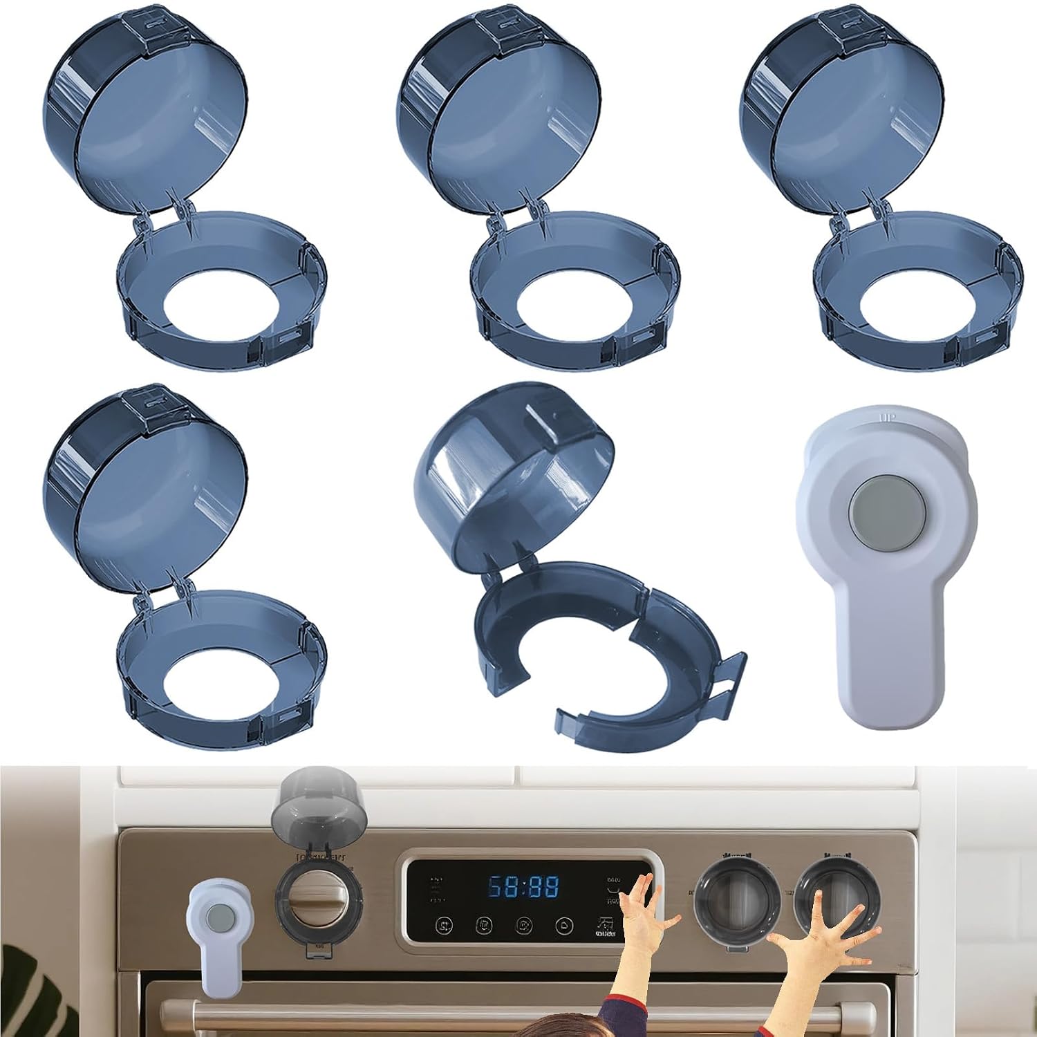 Amazon.com : ﻿Stove Knob Safety Covers for Child (5 + 1 Pack), Upgraded ...