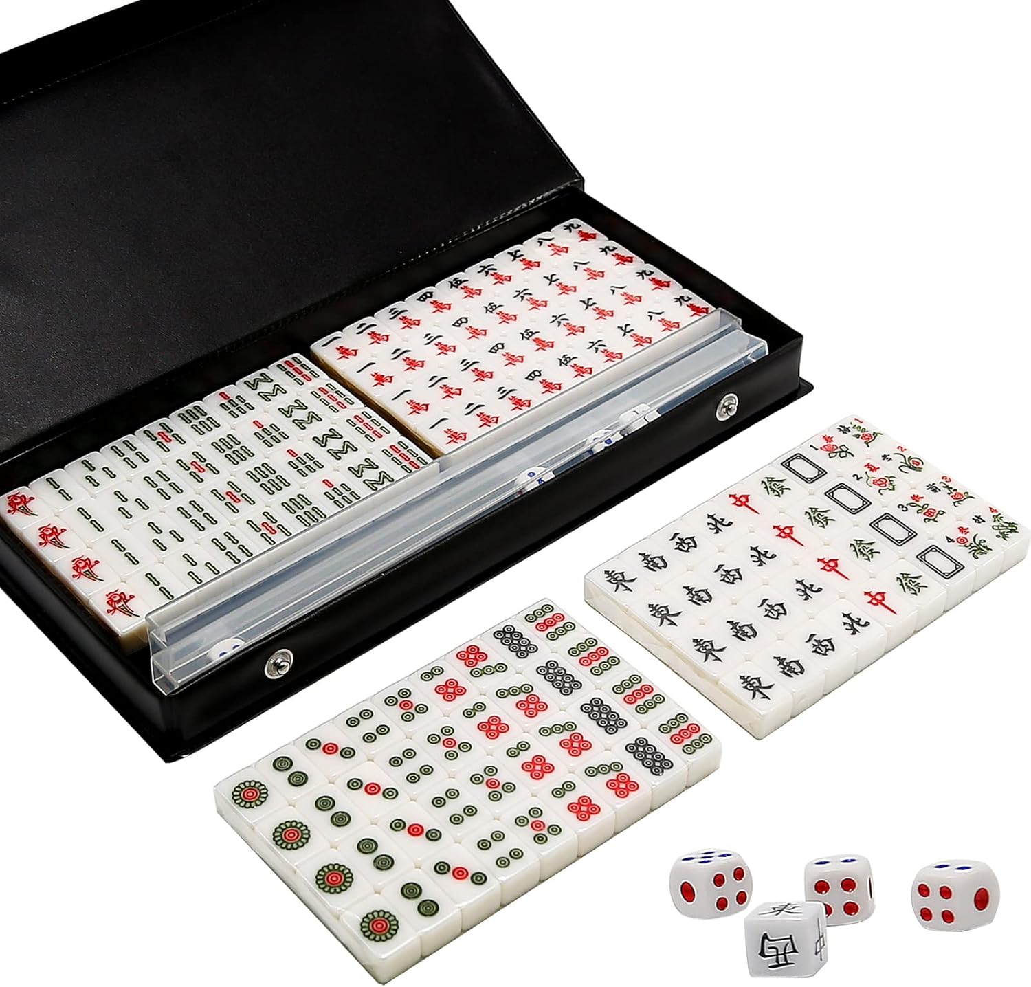 Amazon.com: VIKKSAER Travel Mini Mahjong Set, 中国麻将 Traditional Chinese ...