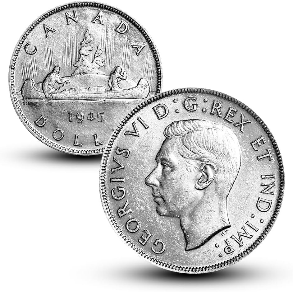 1945 Antique Canadian Dollar Silver Coin, Canadian Ancient Silver Coins ...
