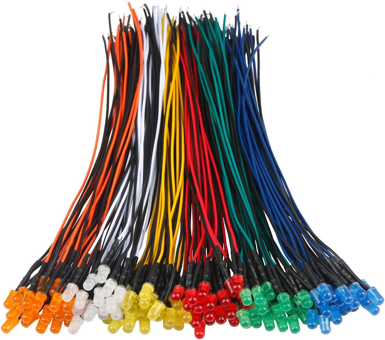 lkelyonewy - Diodos emisores de luz LED precableados de 12 voltios, 5 ...