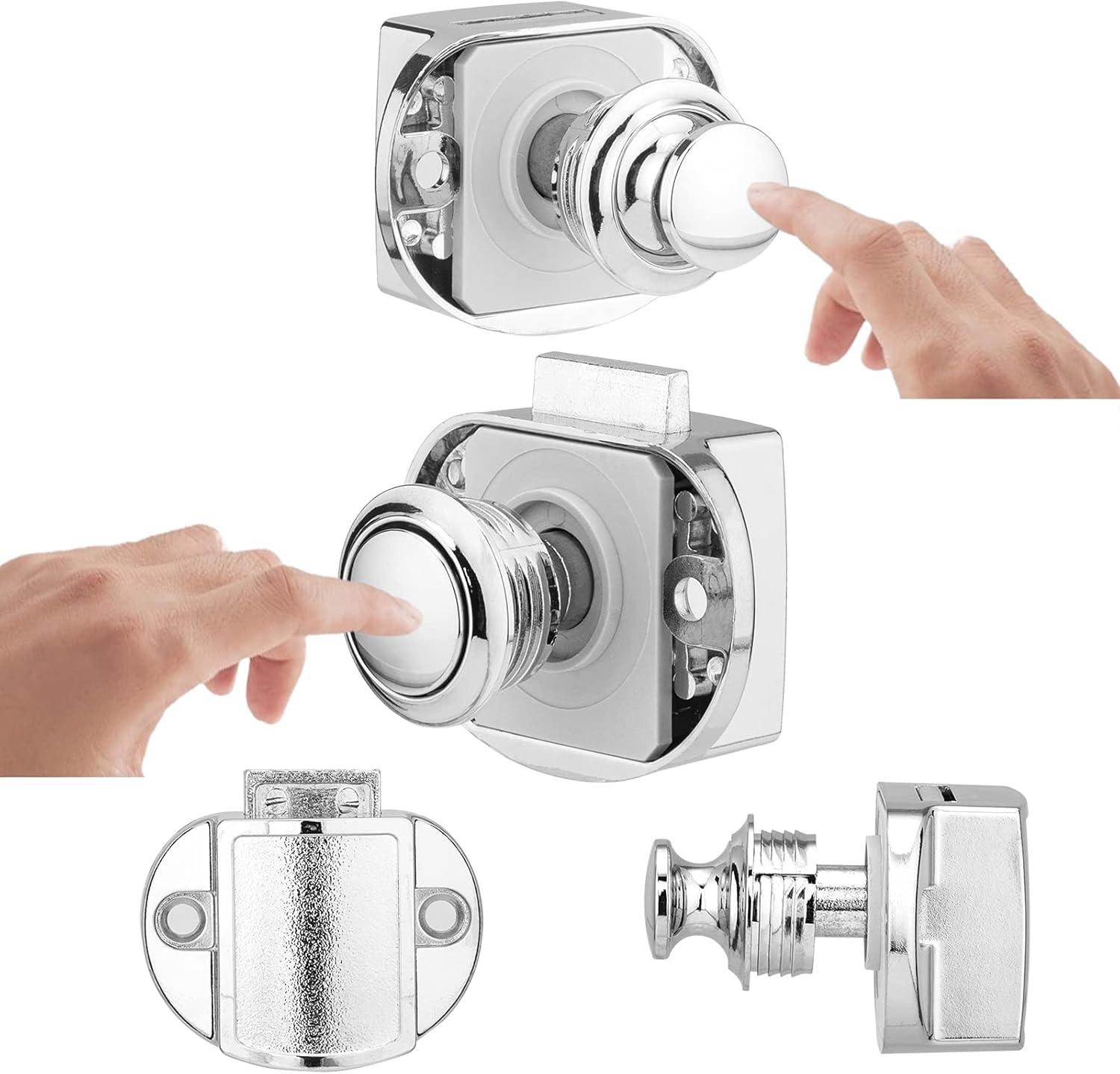 LESOLEIL Push Button Latch Catch Push Door Lock – for Ship Yacht ...
