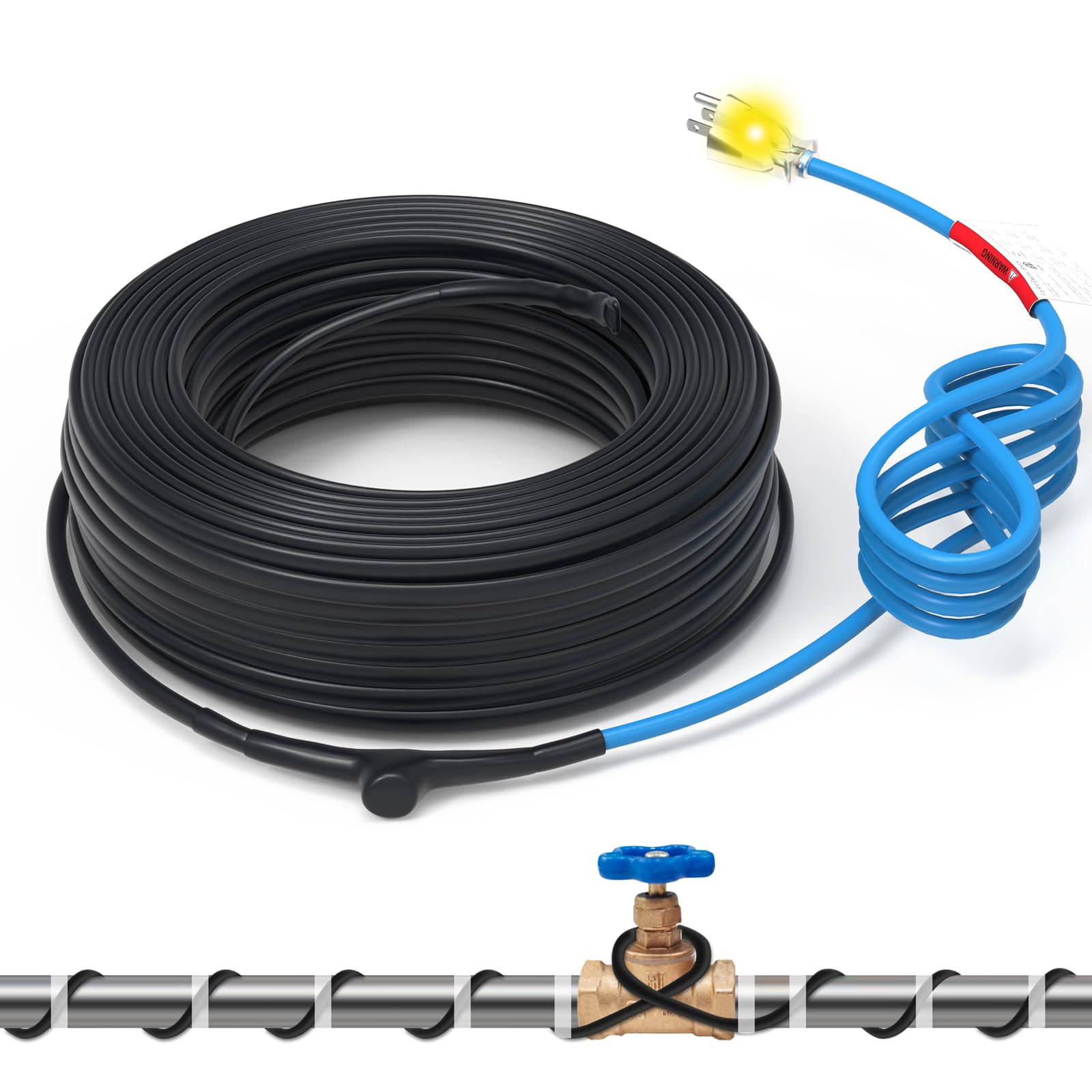 Snapklik.com : TOPDURE 120V 160FT Self-Regulating Pre-assembled Water ...