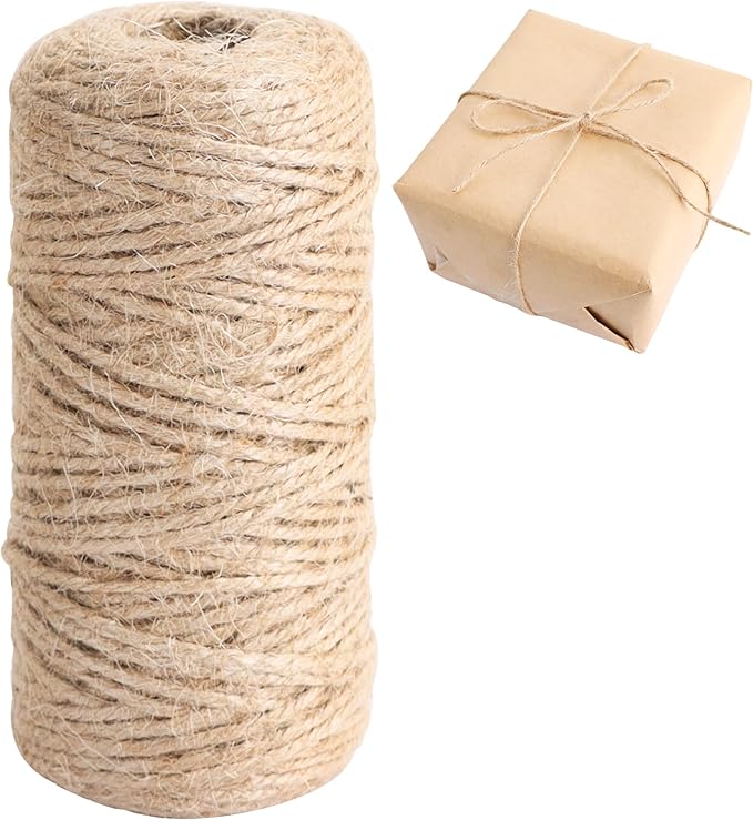 Amazon.com: TONIFUL Natural Jute Twine String,Jute Rope Cord Twine for ...