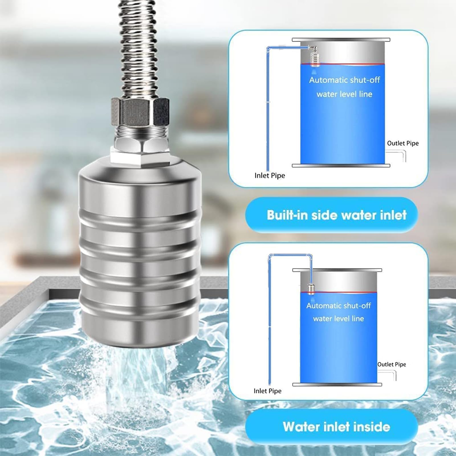 Tank Water Level Controller 304 Stainless Steel Auto Water Level ...