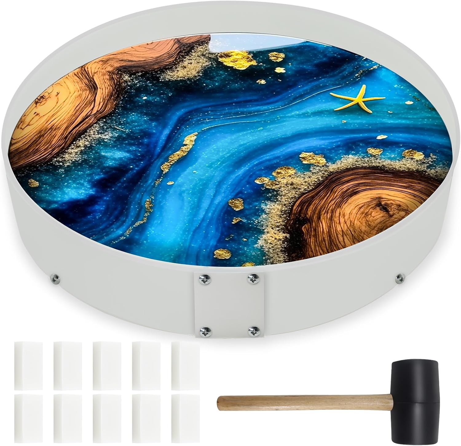 Amazon.com: Epoxy Resin Table Molds,12" Reusable Deep Round Detachable ...