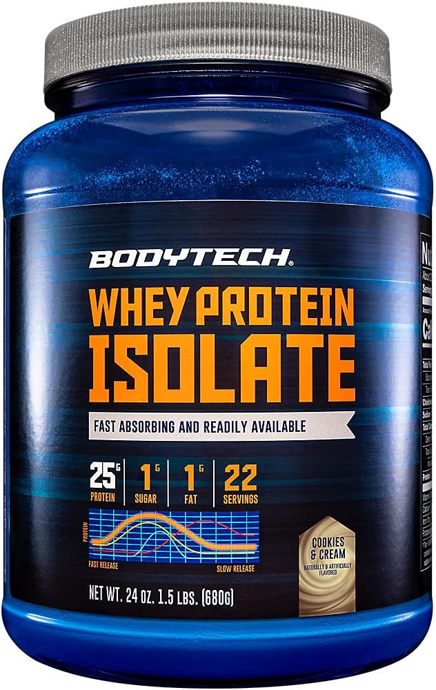 Amazon.com: BodyTech Whey Protein Isolate Powder - with 25 Grams of ...