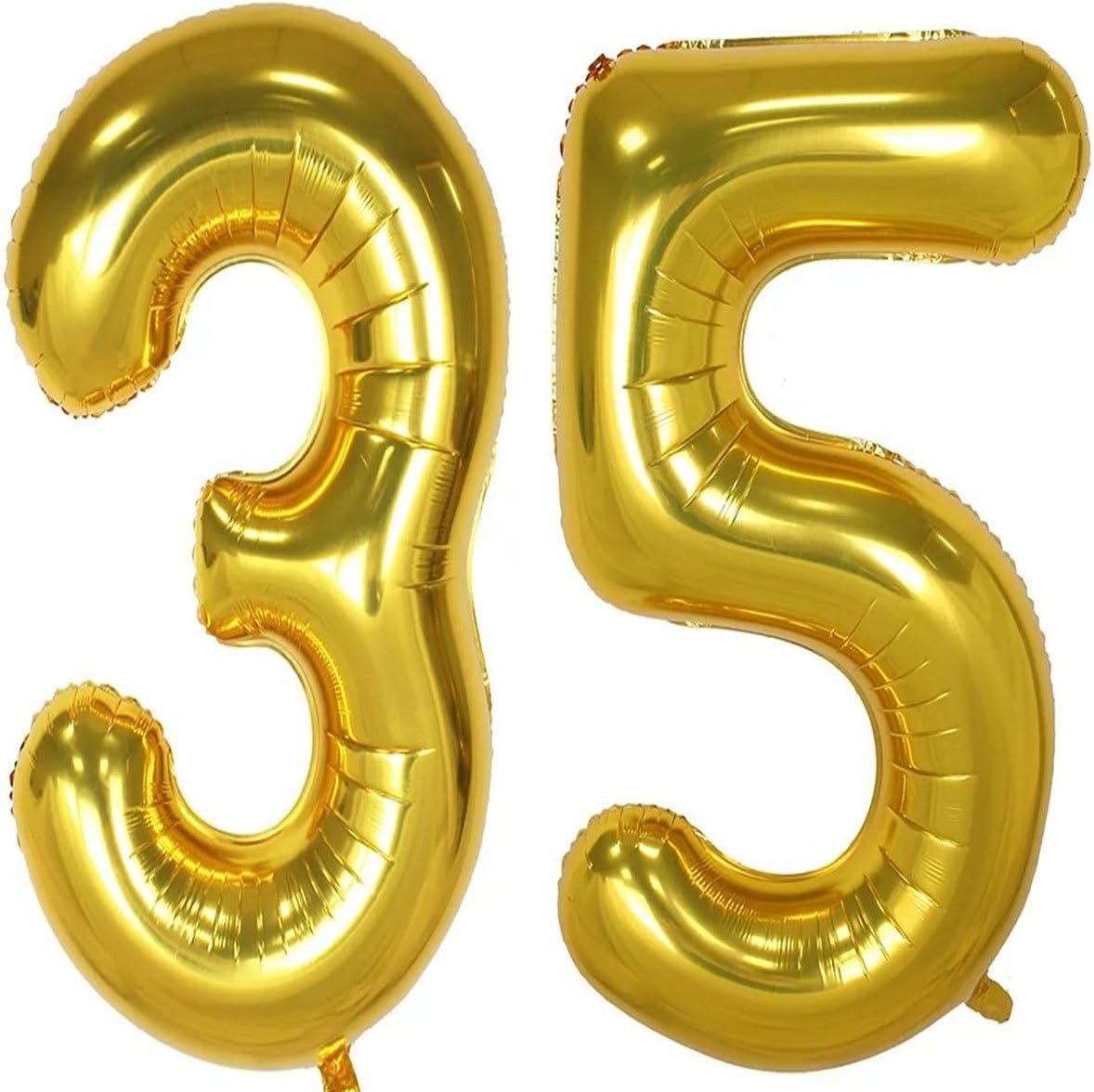 Amazon.com: 40inch Gold Foil 35 Helium Jumbo Digital Number Balloons ...