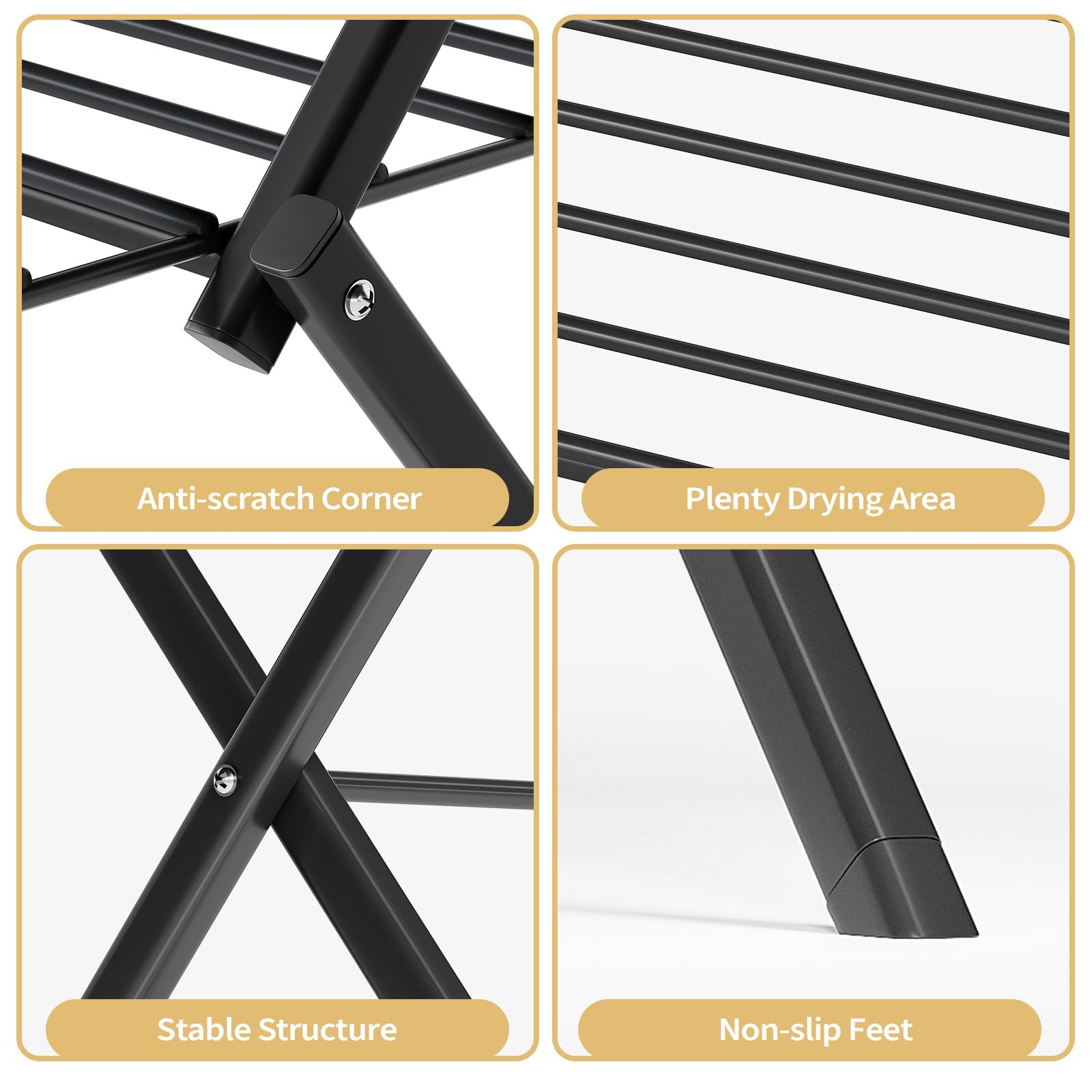 Snapklik.com : APEXCHASER Collapsible Clothes Drying Rack - Multi-Level