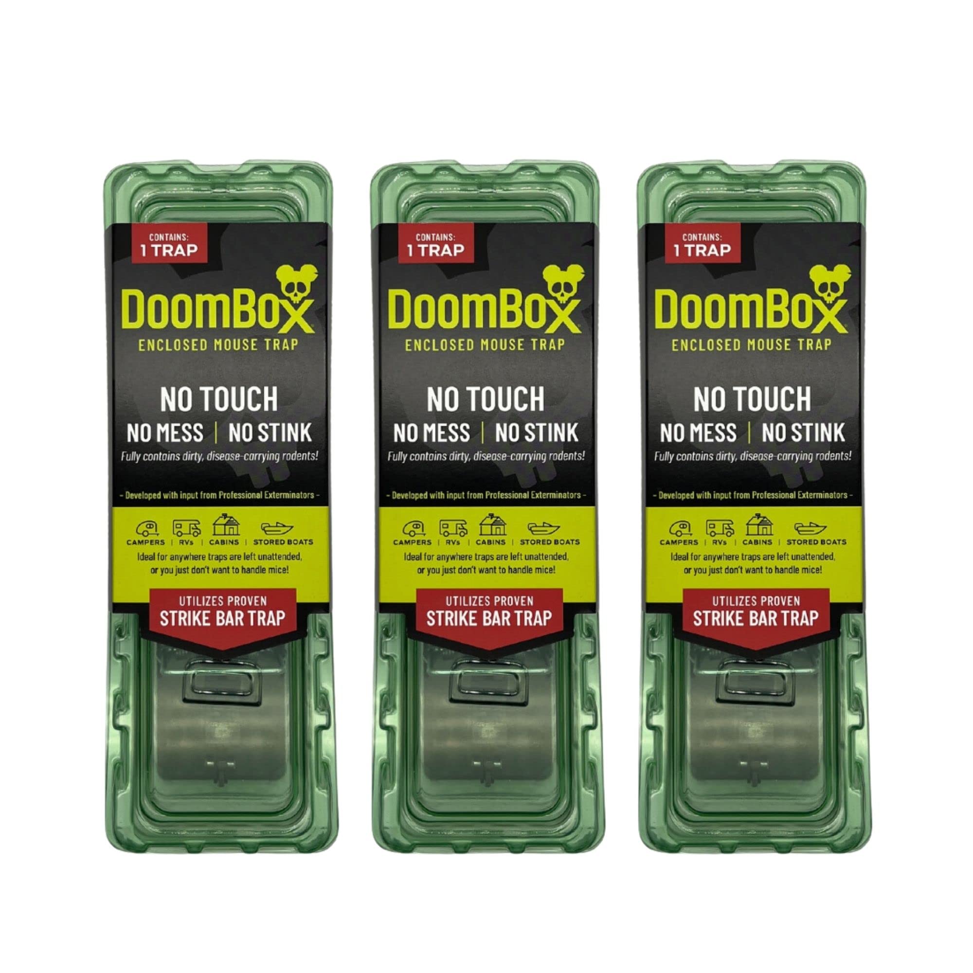 Amazon.com : DoomBox™ Green Enclosed Mouse Trap | Keeps The Mess with ...