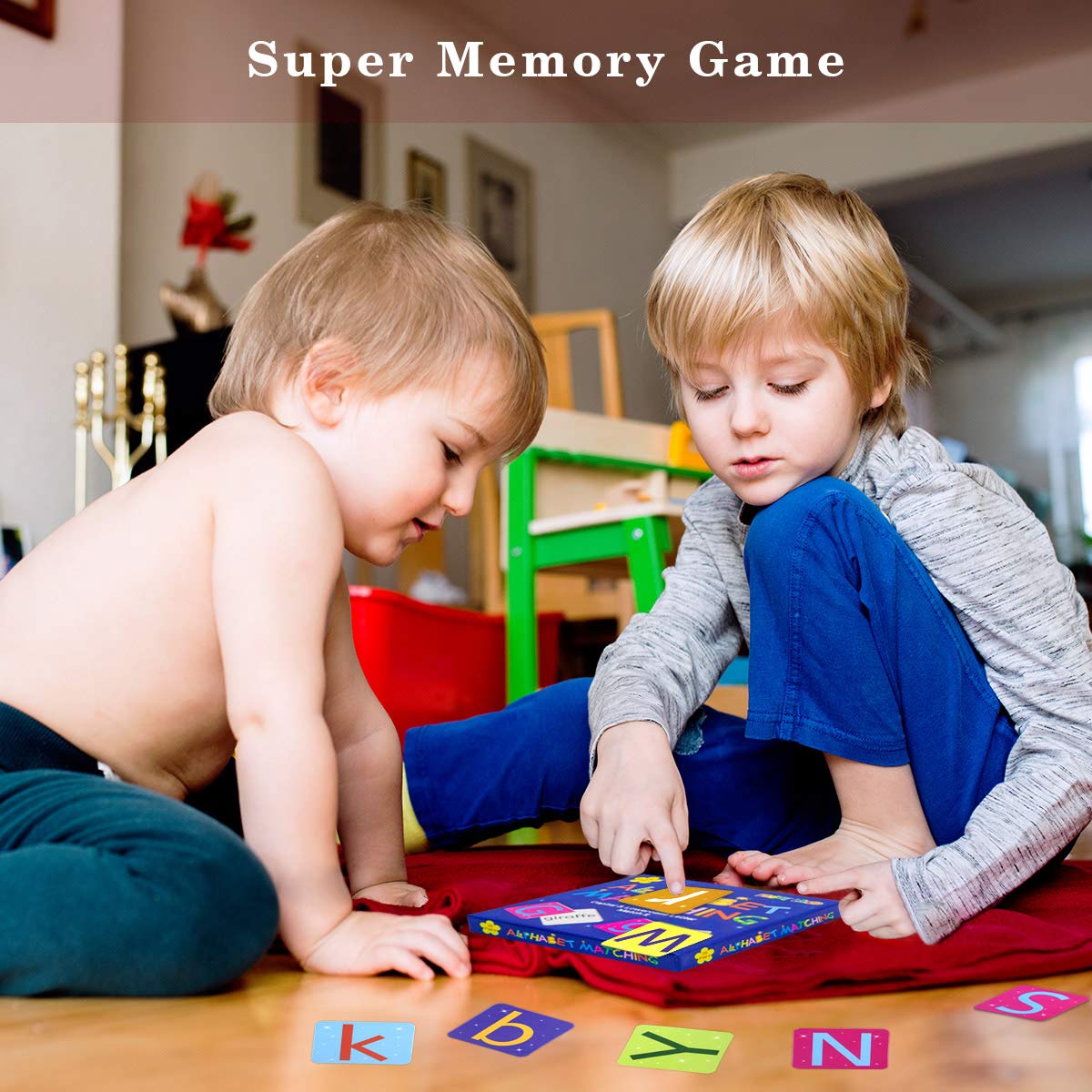 Buy Kids Memory Game Alphabet Matching Game Capital and Lowercase ...