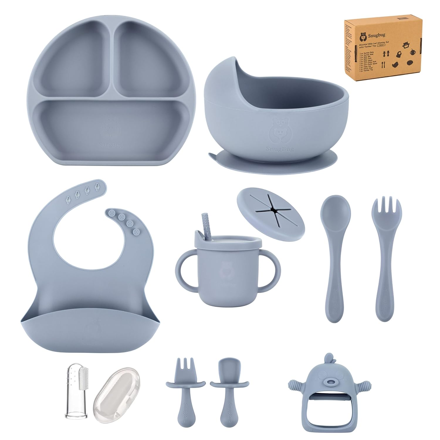 Amazon.com: SnugBug Baby Led Weaning Supplies: Silicone Baby Spoons ...