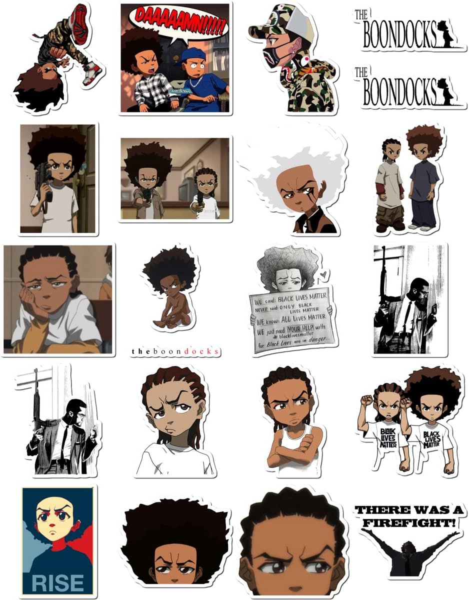 Amazon.com: Stickers 20 Pcs Per Pack The Waterproof Boondocks Vinyl ...