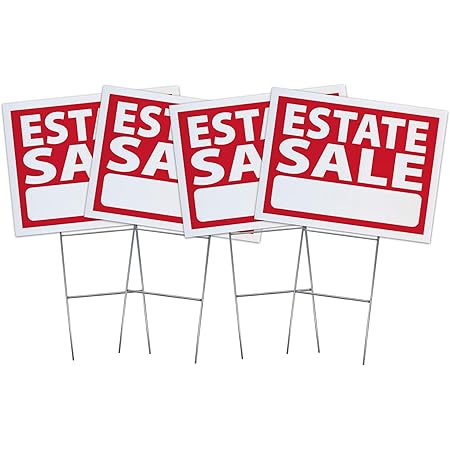 Amazon.com: Estate Sale Signs (5 Pack) – Premium LARGE 24” x 18” Double ...