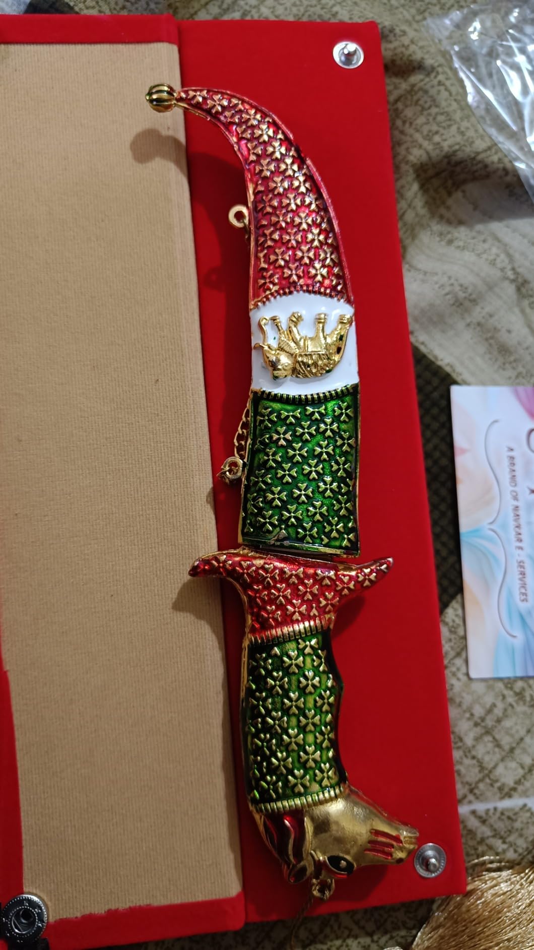 SHOPOBUDDY Royal Action Katari For Groom With Multicolor Meenakari ...