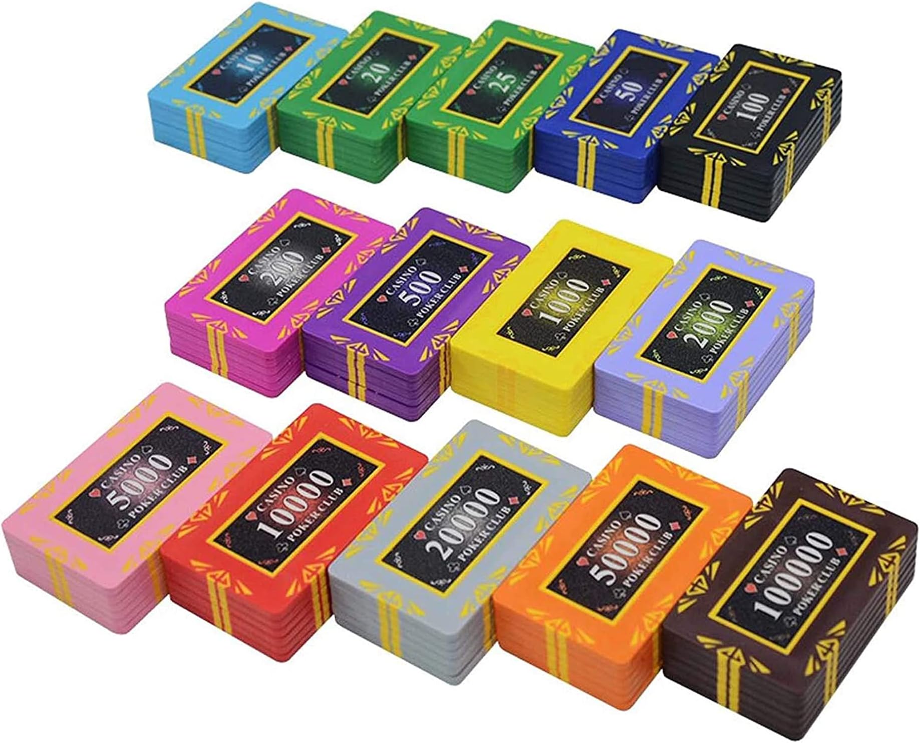 Amazon.com: YYHJ Texas Hold 'em Poker Chip Set,Monte Carlo Premium ...