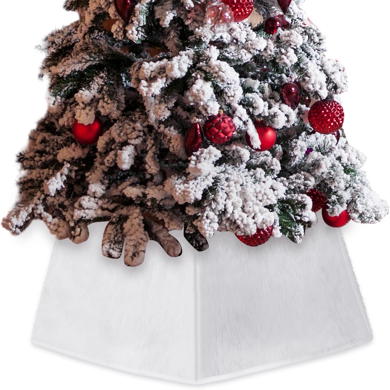 Amazon.com: Liliful 28 Inch White Christmas Tree Base Cover Hexagon ...