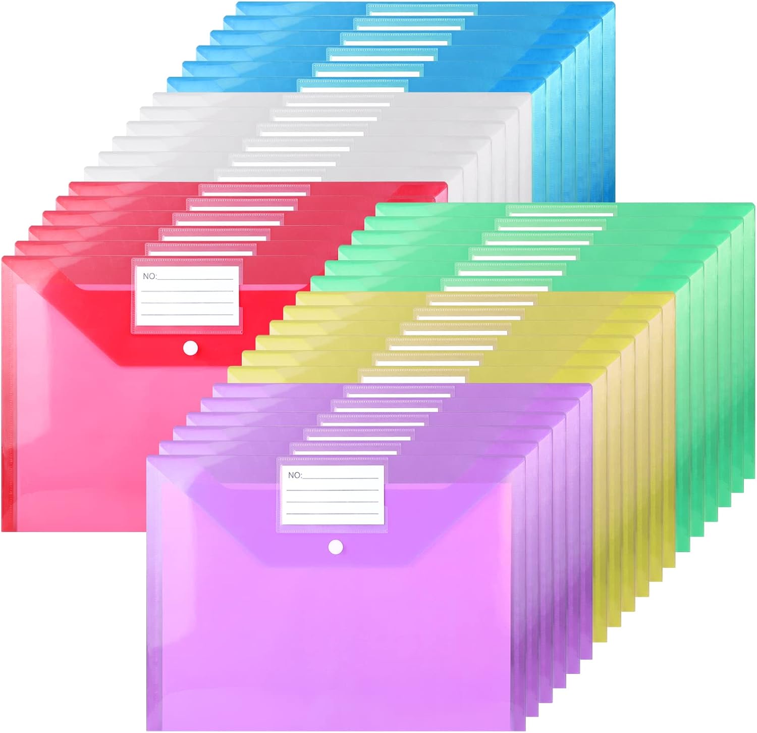 Plastic Wallets - A4 Plastic Folders Document File Folder Plastic ...