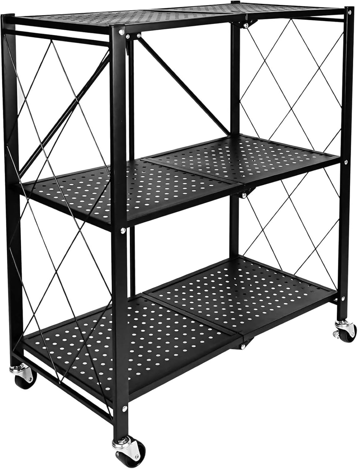 Amazon.com: Simple Deluxe 3-Tier Folding Storage Shelves, 27.95" W x 14 ...