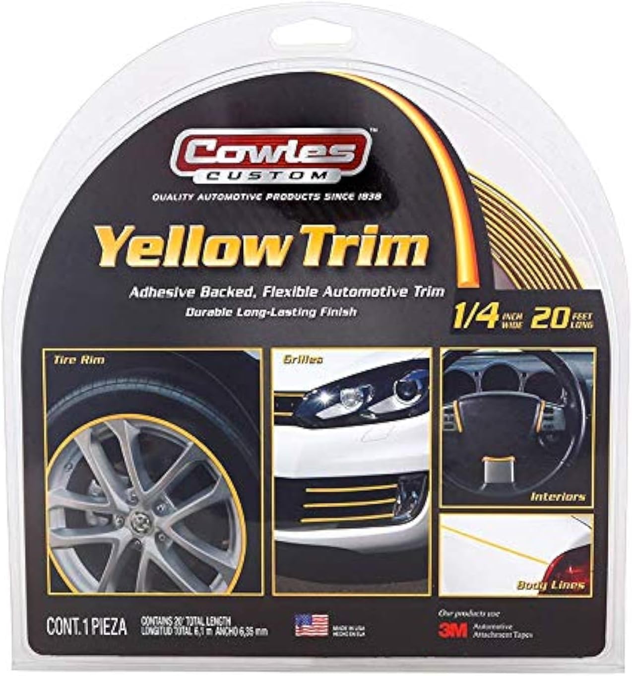 Amazon.com: Cowles Custom - Gold Edge Trim for Cars - 18 Ft, Easy to ...