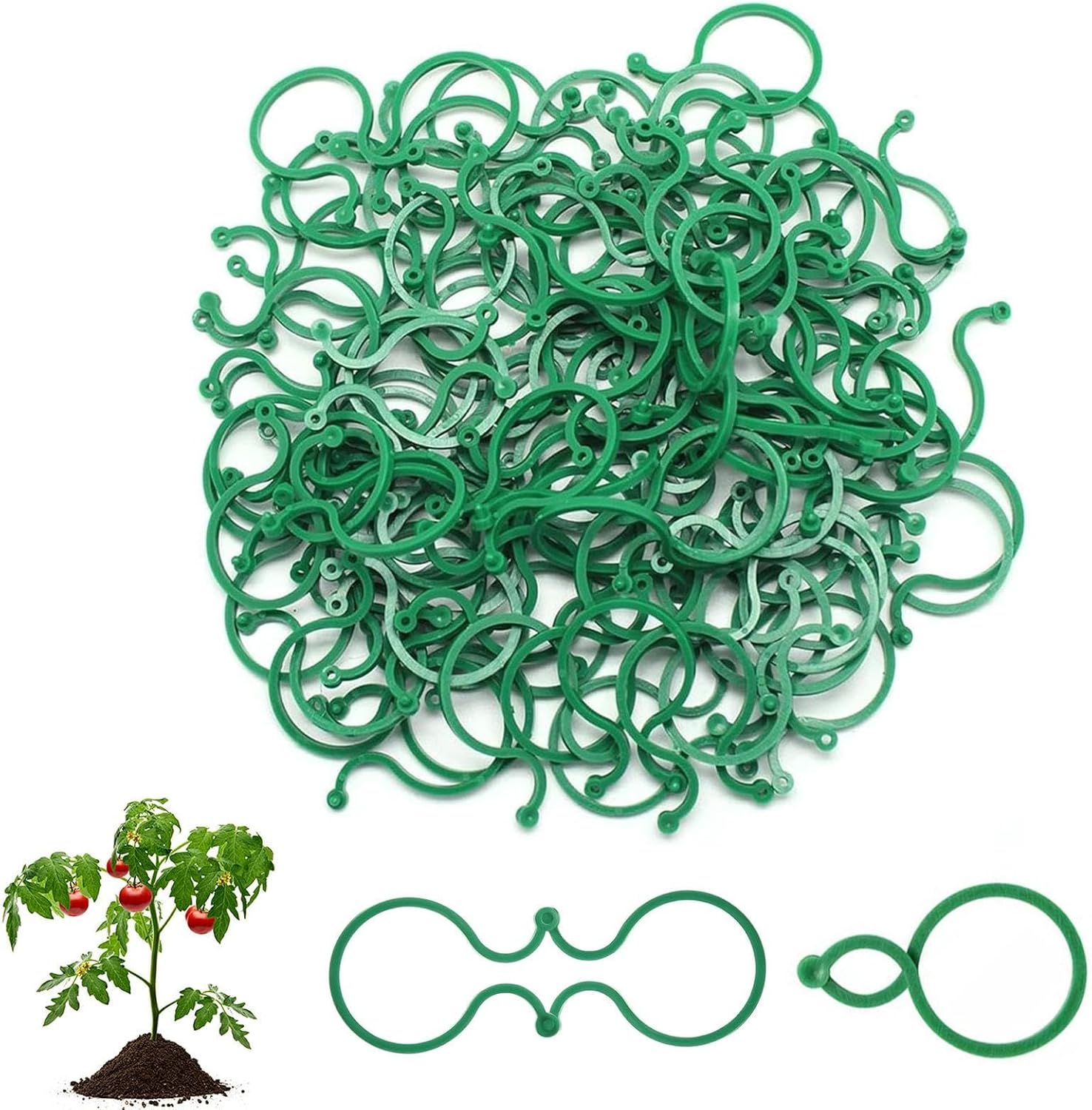 Amazon.com : Vine Training Fasteners - 100 Pack Tomato Hangers Set ...