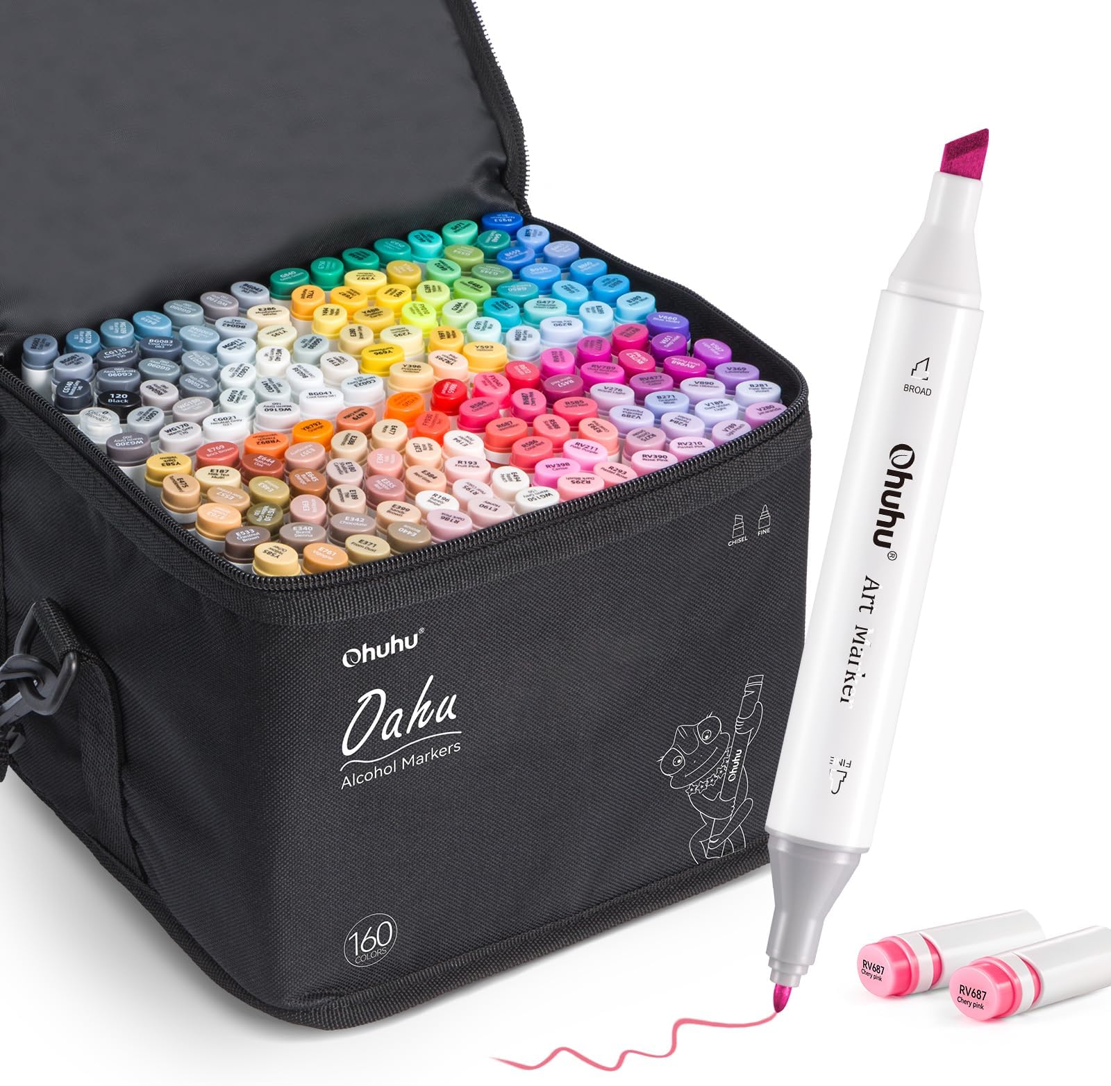 Ohuhu Alcohol Markers - Double Tipped Art Marker Set for Artist ...