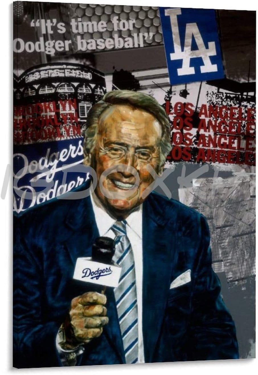 Amazon.com: EXOGUN Sports Commentator Vin Scully Artistic Portrait ...