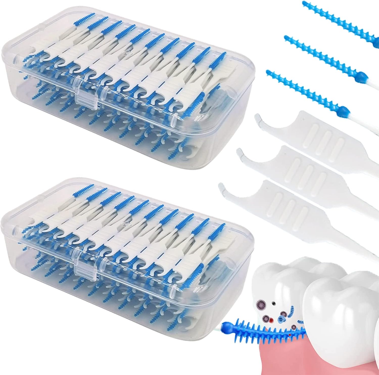 DKDDSSS 400 Pièces Brossettes Interdentaire, Brosse Dentaire Portable ...