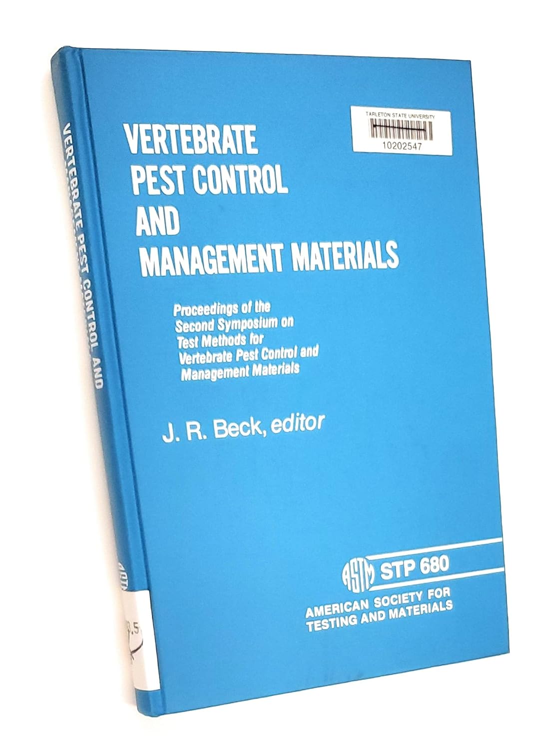 Vertebrate Pest Control and Management Materials: Beck JR ...