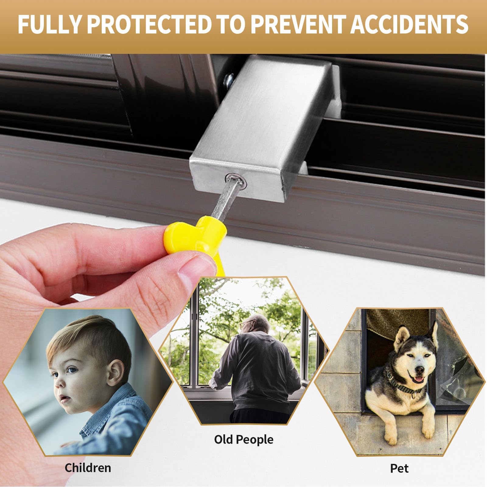 Snapklik.com : 4 Pack Safety Lock Sliding Door Lock, Safety Slide ...