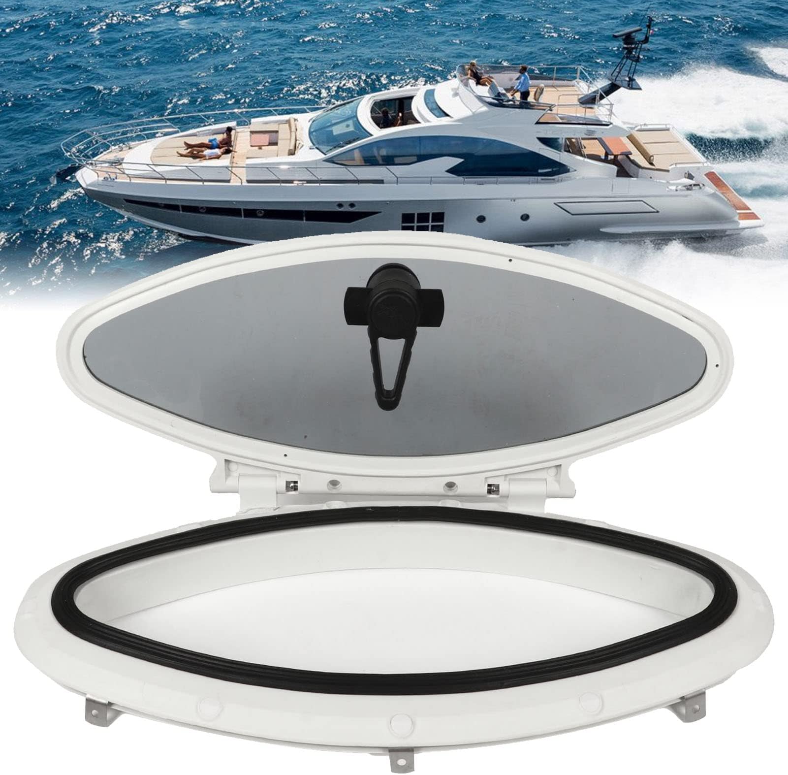 Amazon.com: Boat Portlight Window, Stainless Steel Anti Aging Oval ...