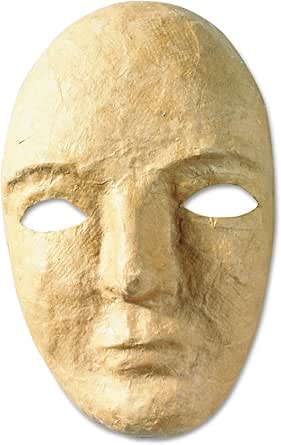 Creativity Street Paper Mache Mask Kit, 8 X 5.5, Natural, 1 Count (Pack ...