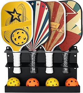 Amazon.com : TOPOWN Pickleball Paddles Rack/Ball Rack – Holds 4 Paddles ...