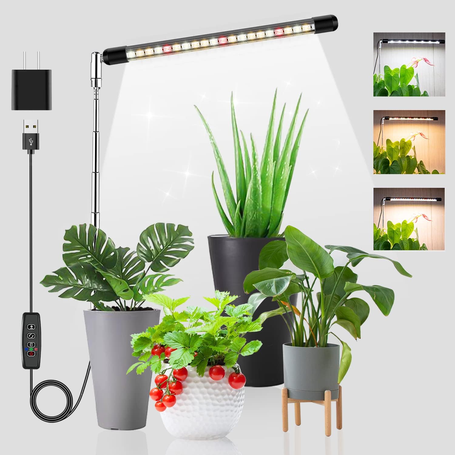 Amazon.com : Kullsinss Grow Lights for Indoor Plants, Full Spectrum ...