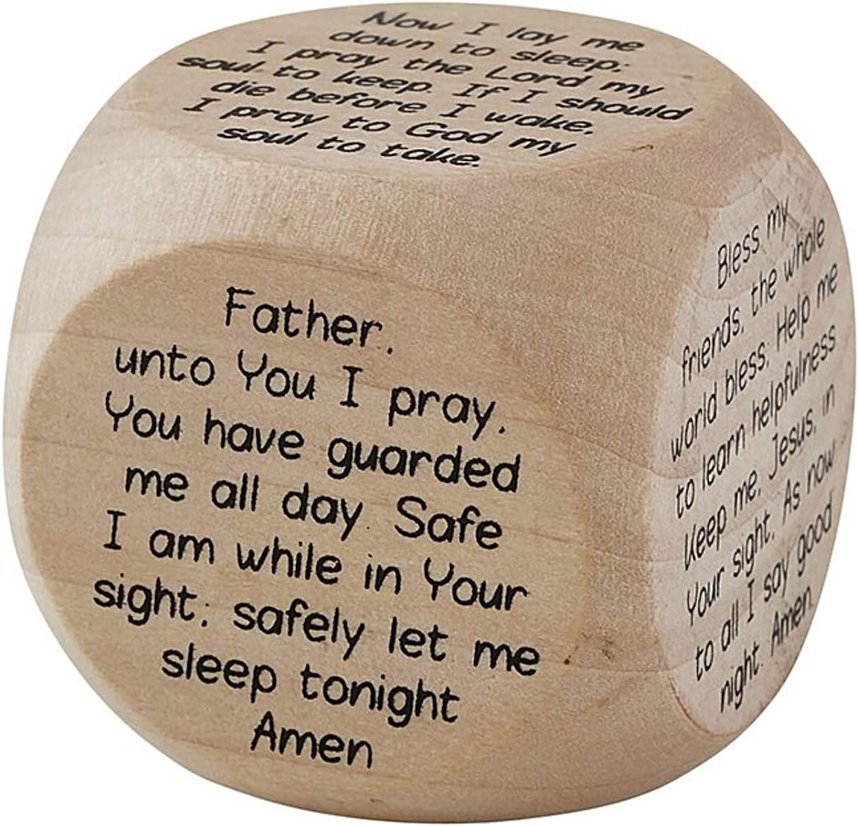Amazon.com: Needzo Bedtime Prayer Cubes Large Wooden Die with 6 Classic ...
