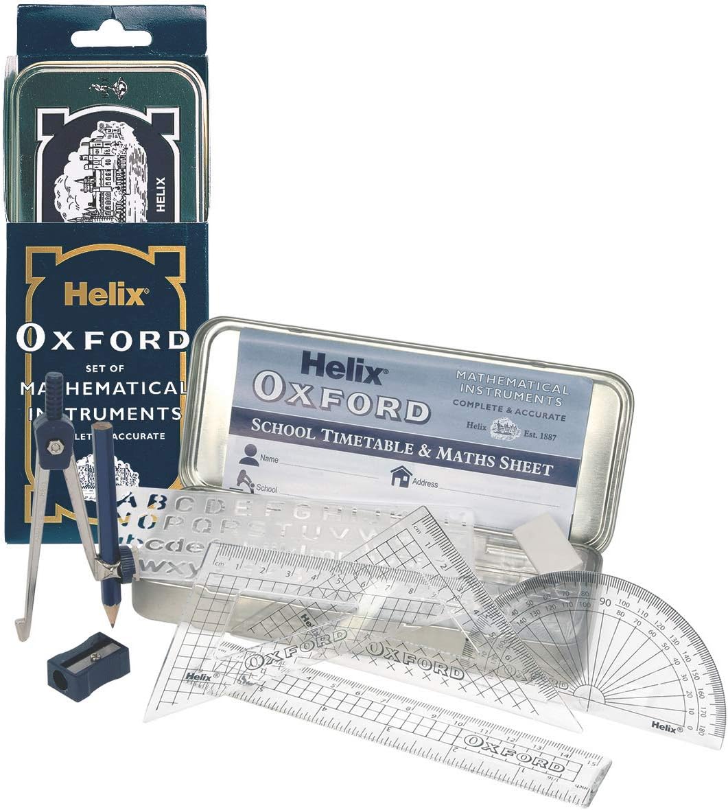 Maped Z38XH0 Helix Oxford 10 Piece Math Set, Compass, 6" Ruler ...