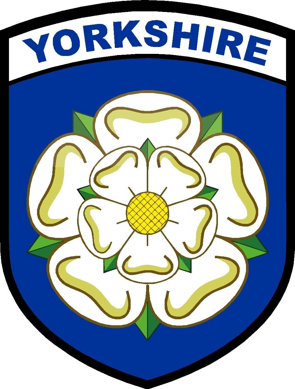 Funky Gifts Yorkshire White Rose Vinyl Sticker : Amazon.co.uk: Automotive