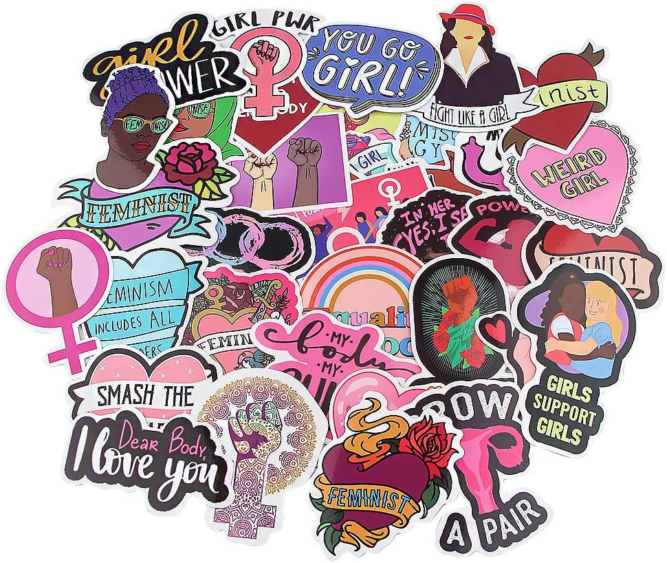 Feminist Stickers Pack for Laptop| 35pcs Cute Aesthetic Waterproof ...