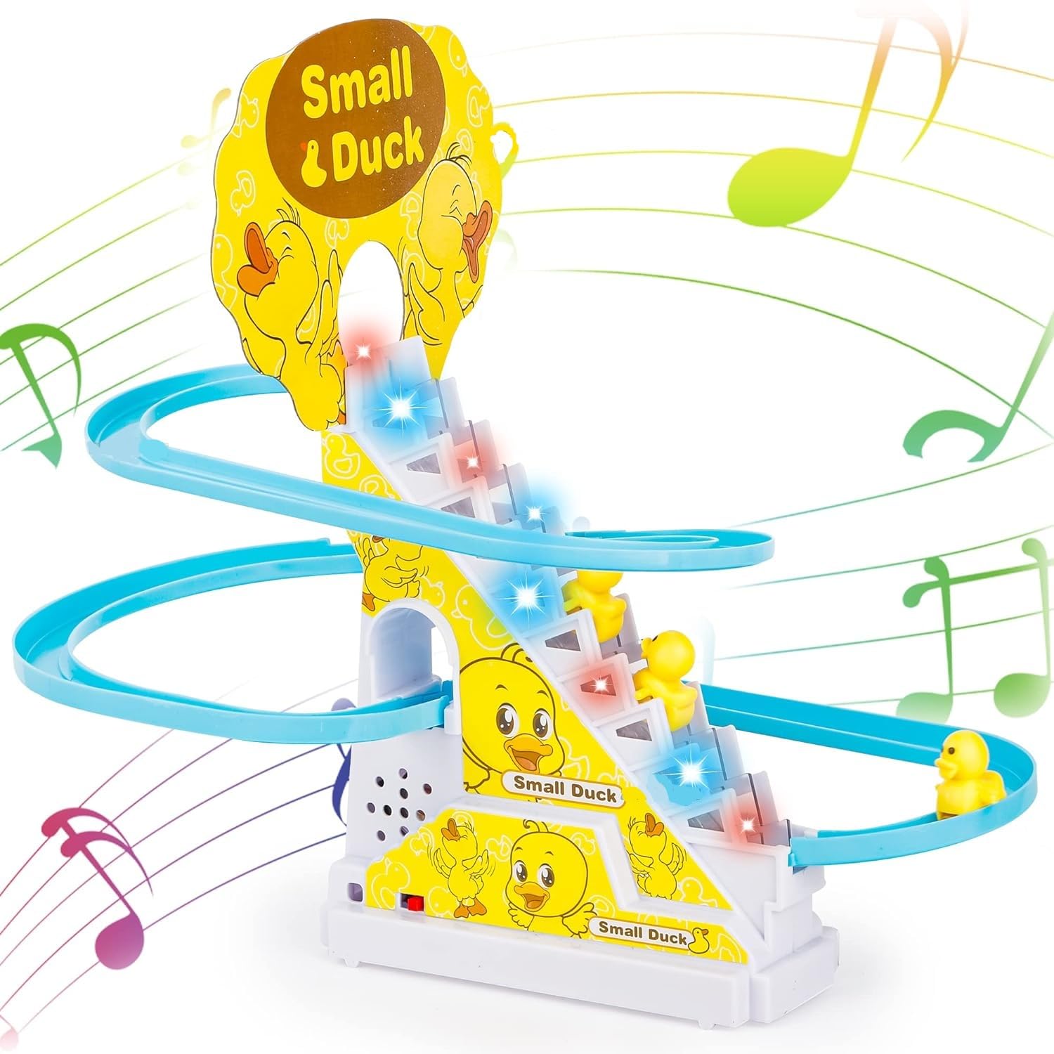 PANSHUB Duck Slide Toy Set, Funny Automatic Stair-Climbing Ducklings ...