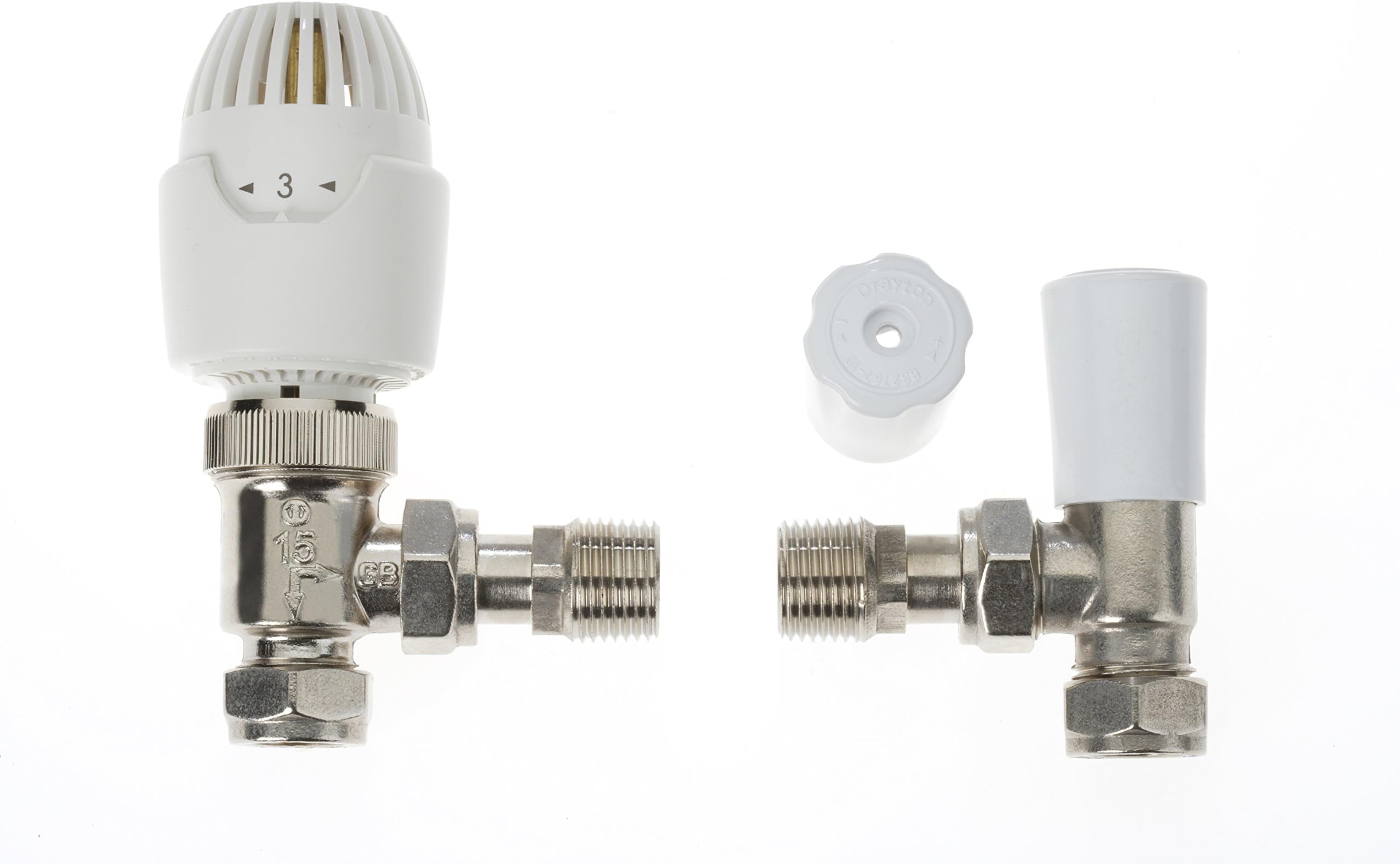 Drayton TRV4 Thermostatic Valve, Head Only, Chrome & White : Drayton ...