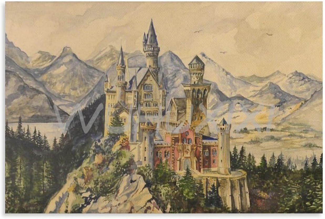 Adolf Hitler Neuschwanstein Castle Poster Landscape Australia | Ubuy