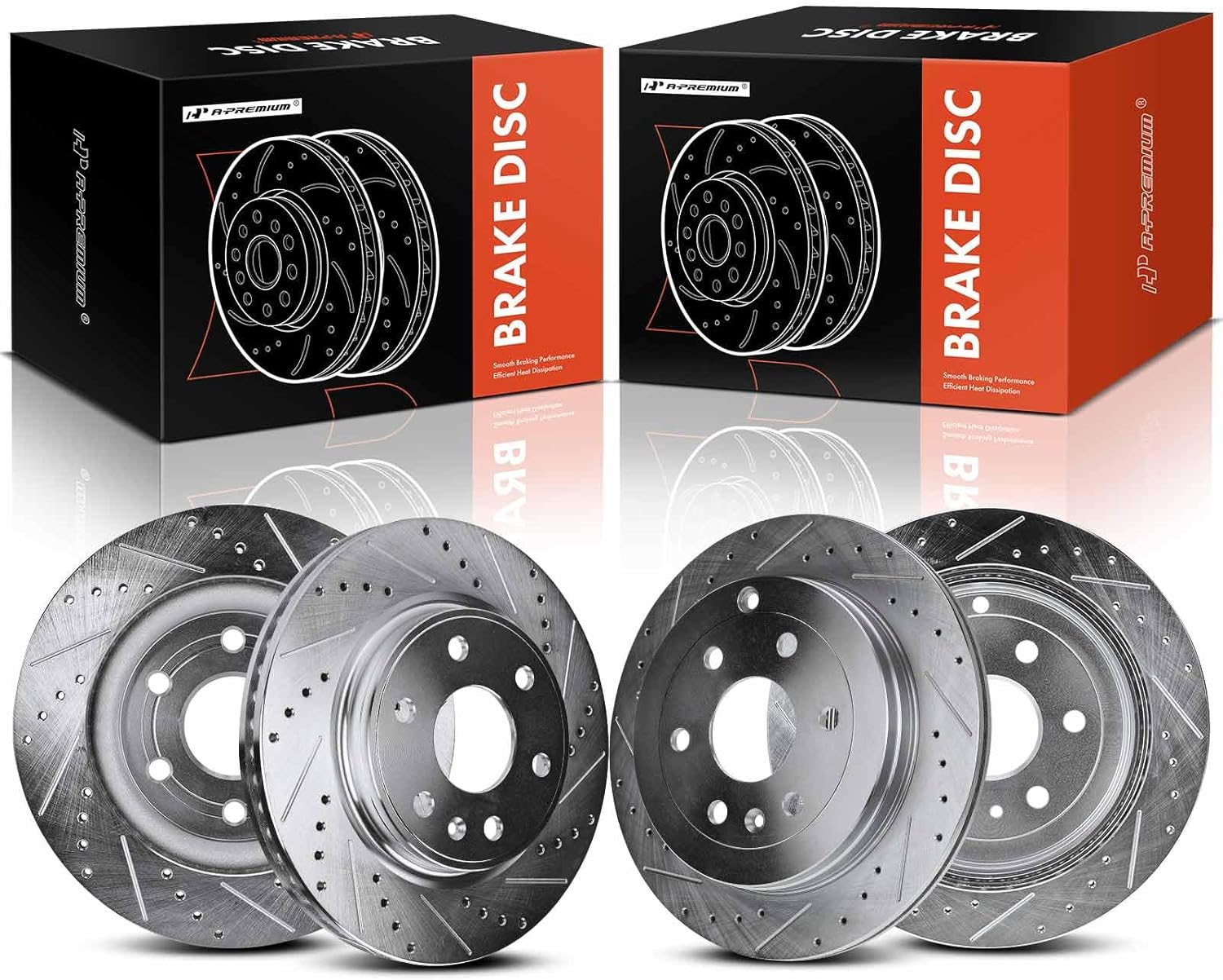 Amazon.com: A-Premium Front and Rear Drilled and Slotted Disc Brake ...