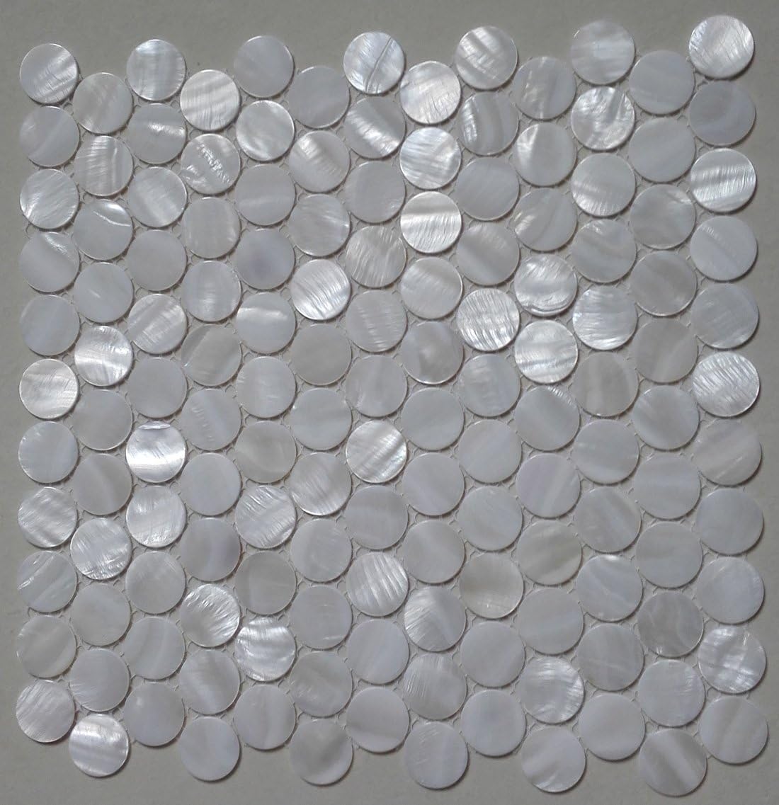 11PCS Round pure white shell mosaic tile mother of pearl kitchen ...