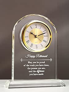 Amazon.com: WinTaim Crystal Retirement Alarm Clock Gifts for Men Women ...