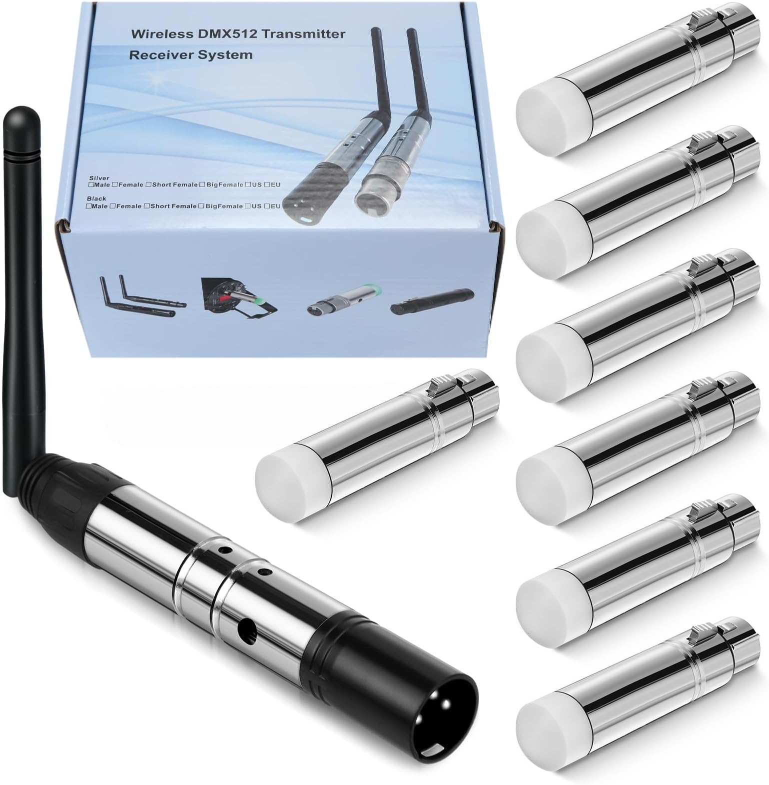 Amazon.com: Copkim 8 Pcs Wireless DMX 512 Transmitter and Receivers ...