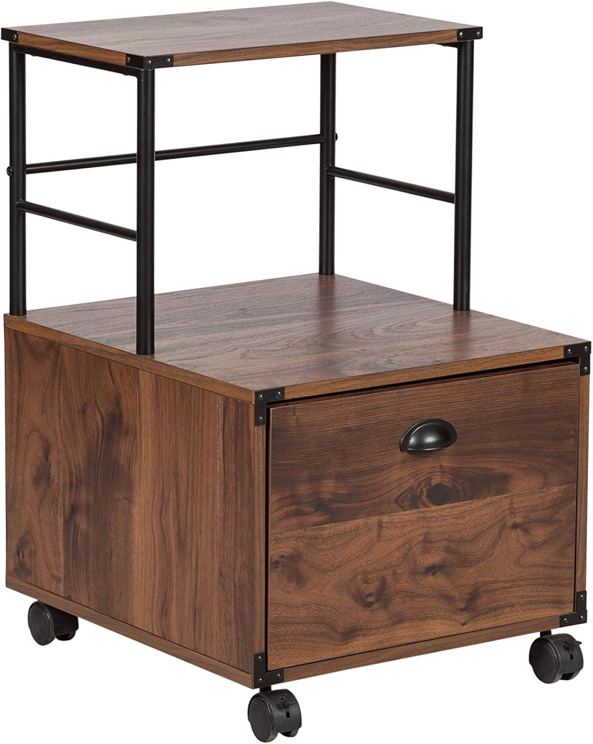 Amazon.com: File Cabinet with Printer Stand Wood Vertical Cabinet with ...