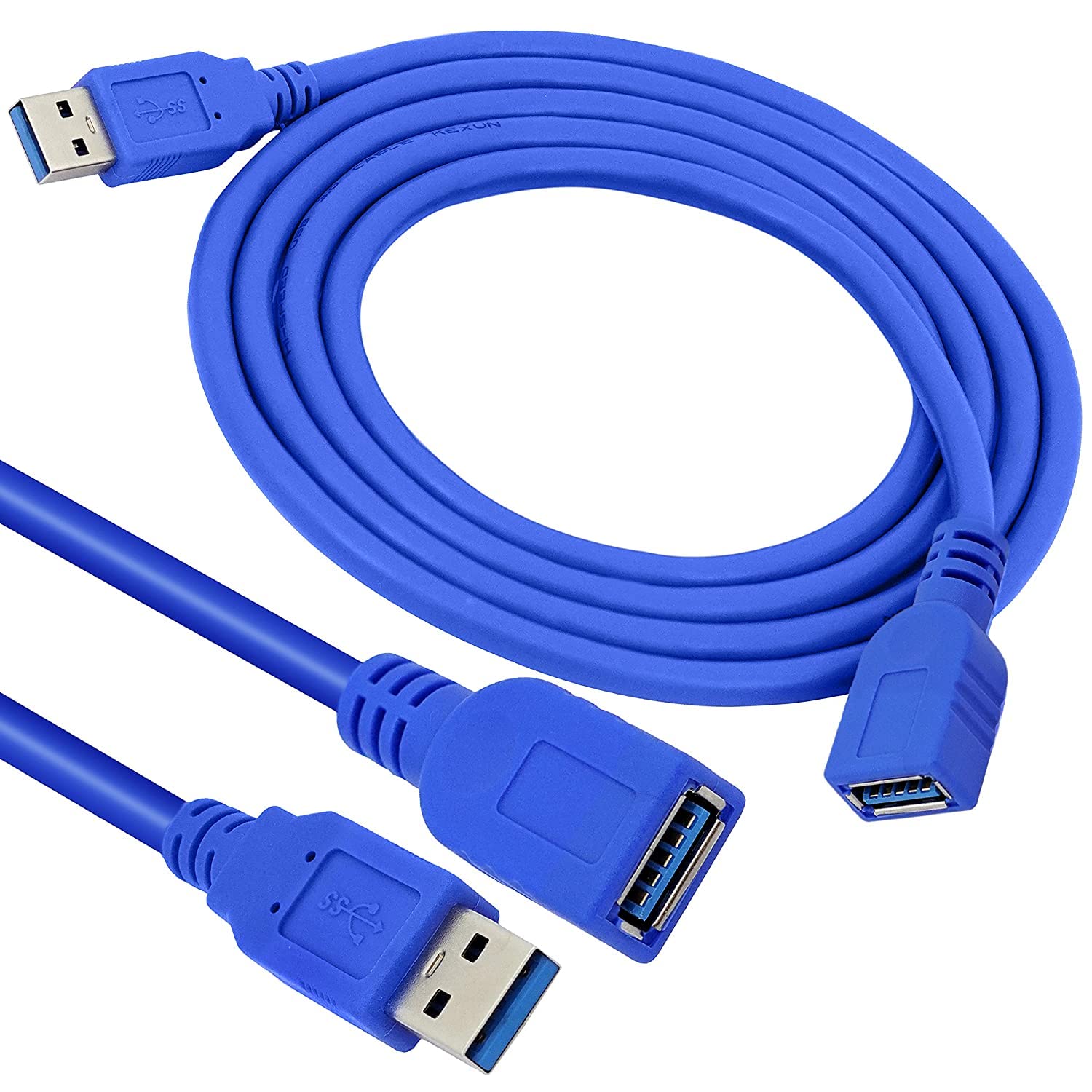 BUYFLUX 1.5M USB Extension Cable USB 3.0 Male to Female Extension Cable ...