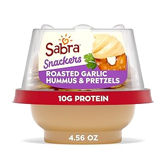 Amazon.com: Sabra Snackers Roasted Garlic Hummus with Pretzels ...