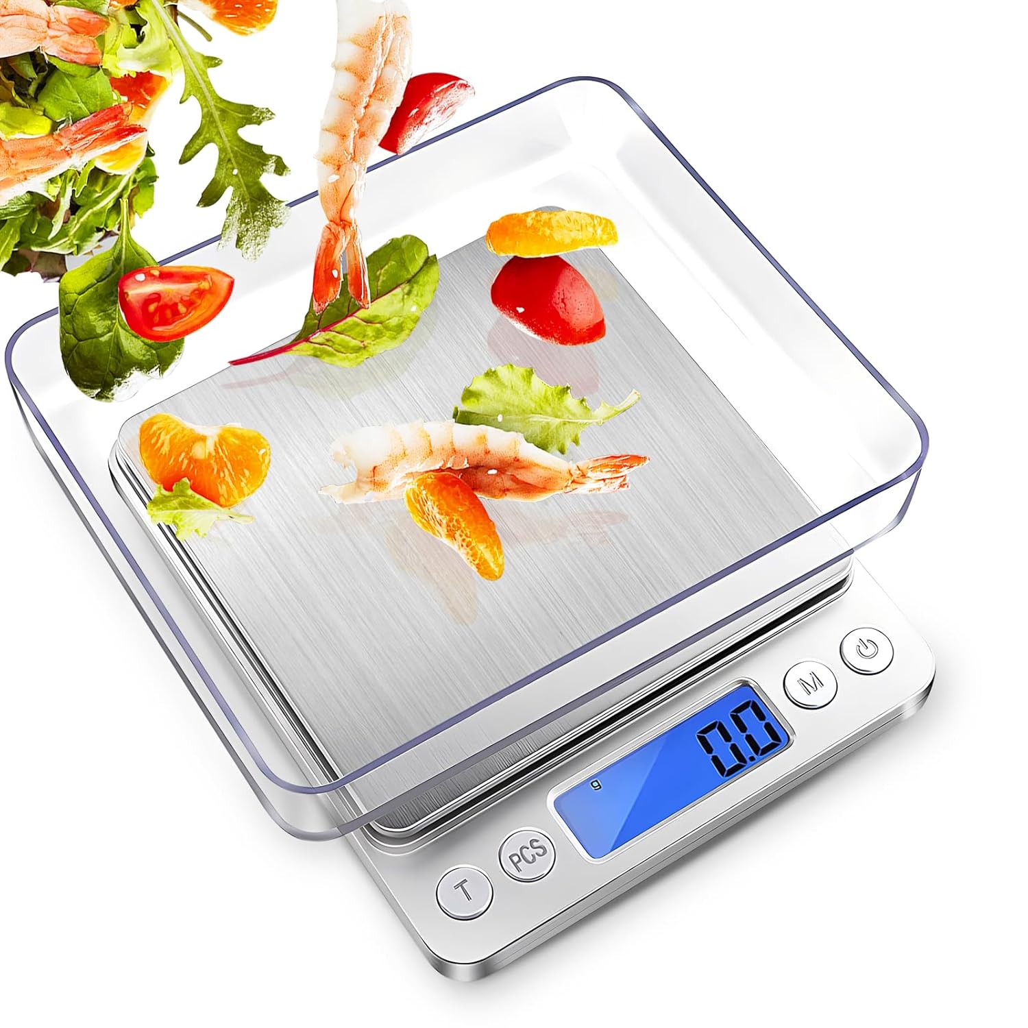 AWLKIM Kitchen Scales Digital Rechargeable - Weighing Food Scale ...